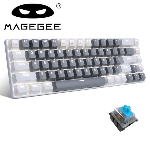 MageGee Mini 60% Backlit LED Gaming Mechanical Keyboard, Compact 68 Key ...