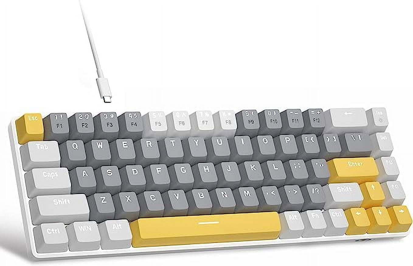 MageGee 75% Mechanical Gaming Keyboard with Red Switch, LED Blue ...