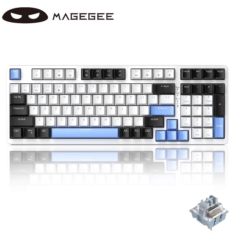 MageGee 95% mechanical three-mode keyboard, Star98 wireless Bluetooth ...