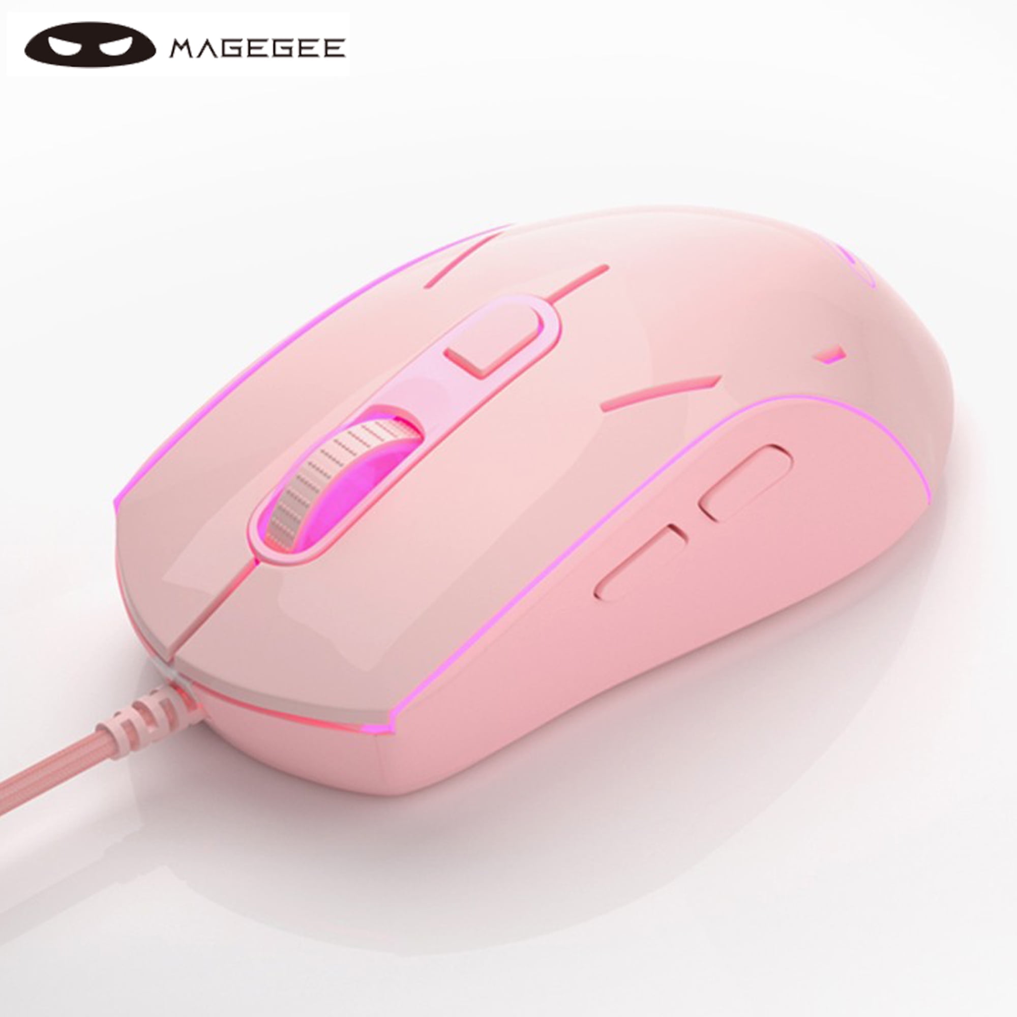 MageGee G12 Wired Mute Gaming Mouse , 7 Colors Breathing LED Backlit ...