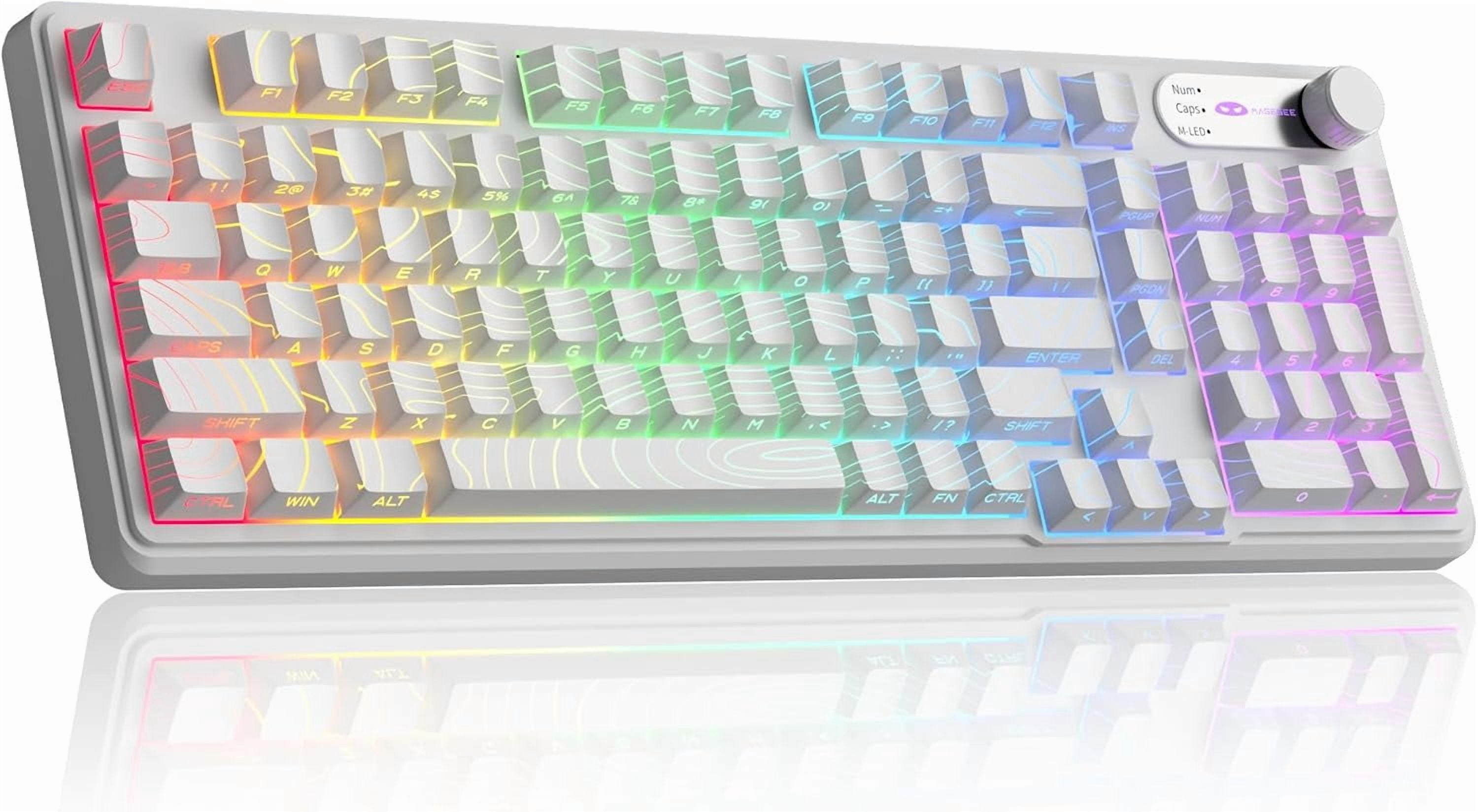 MageGee GK960 Wireless Gaming Keyboard, RGB Tri-Mode Wired/BT/2.4G ...