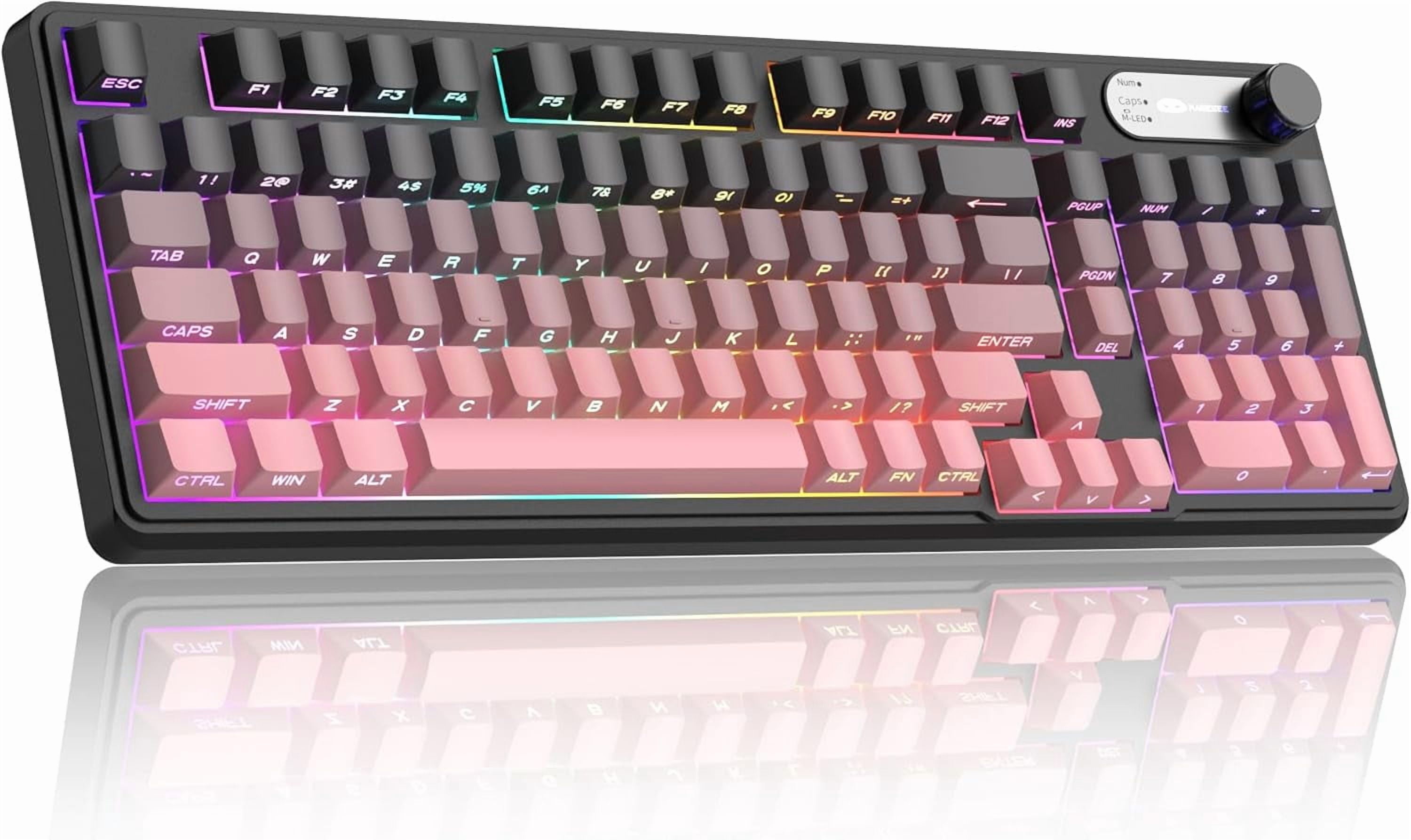 MageGee GK960 Wireless Gaming Keyboard, RGB Tri-Mode Wired/BT/2.4G ...