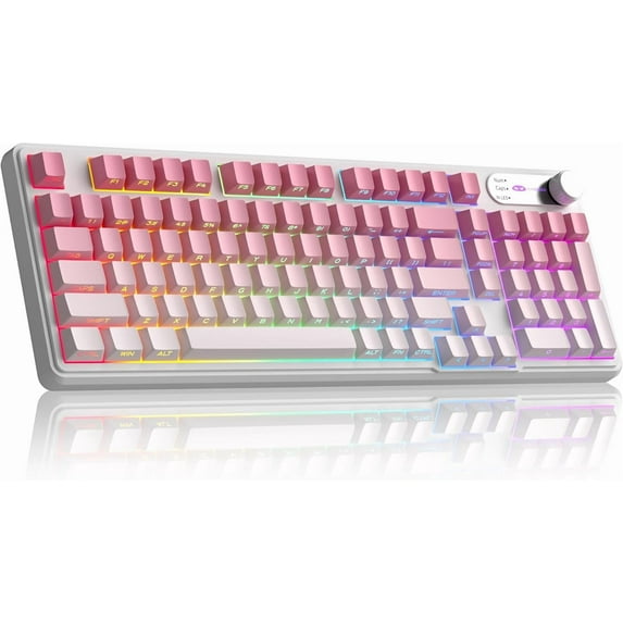 MageGee GK960 Wireless Gaming Keyboard, RGB Tri-Mode Wired/BT/2.4G ...