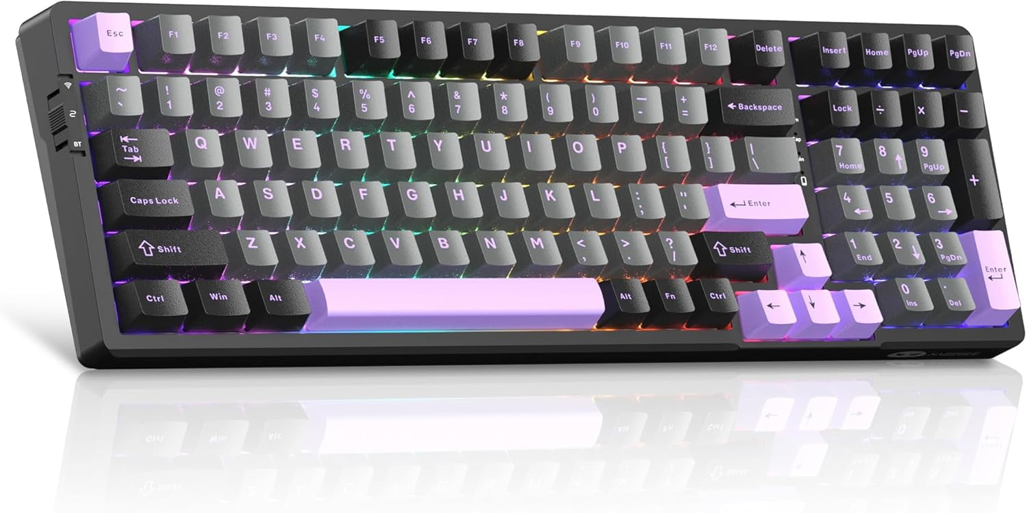 MageGee LIGHT100 Wireless Creamy Keyboard, Gasket Structure Hot ...
