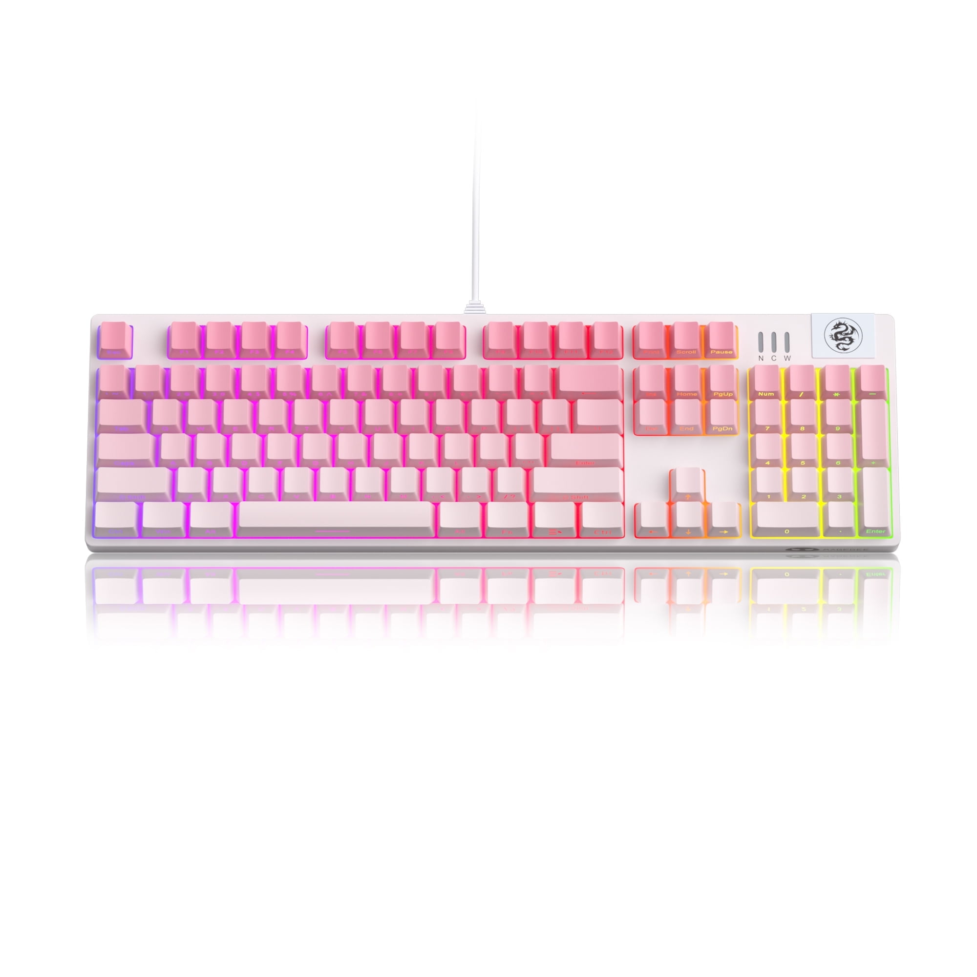 MageGee Mechanical Gaming Keyboard, 104-Key RGB Backlit, N-Key Rollover ...