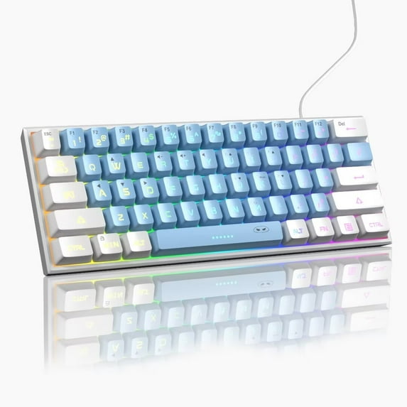 MageGee Mini 60% Gaming Keyboard, RGB Backlit 61 Key Ultra-Compact ...