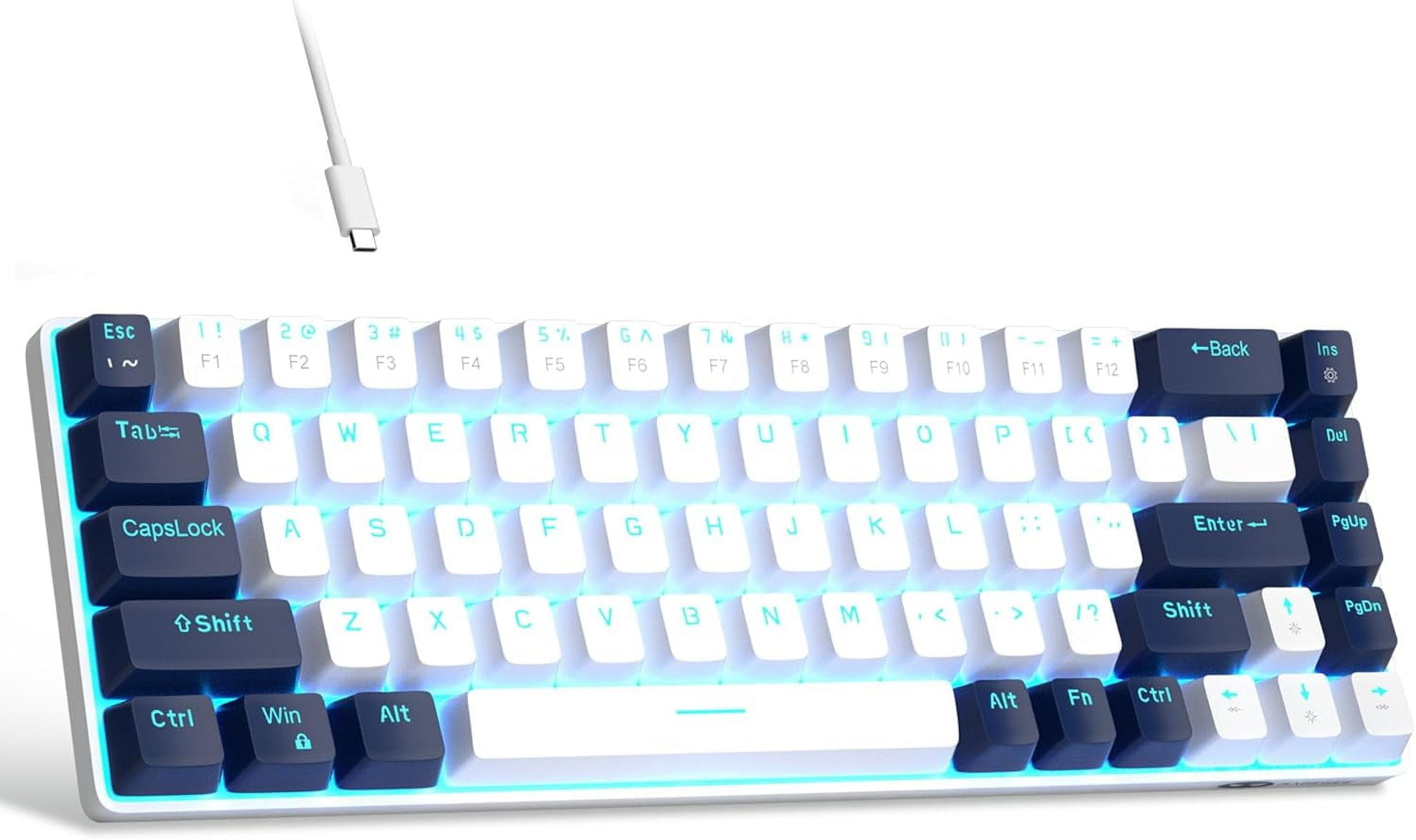 MageGee Portable 60% Mechanical Gaming Keyboard, MK-Box LED Backlit ...