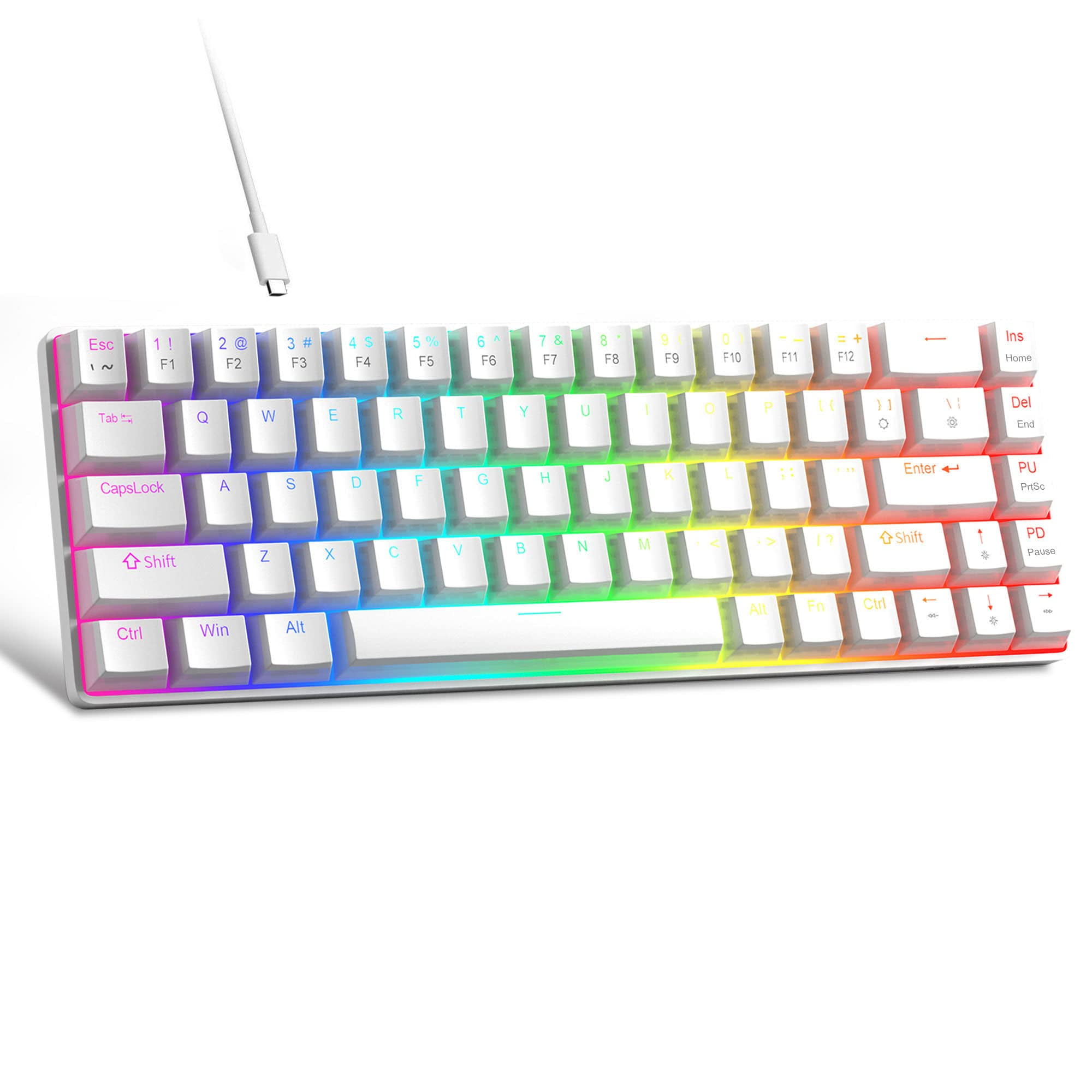 MageGee Portable 60% Mechanical Gaming Keyboard, Red Switch, PBT ...