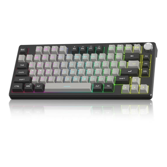 MageGee TS75 79-Key RGB Gaming Keyboard with Volume Knob, Anti-Ghosting ...