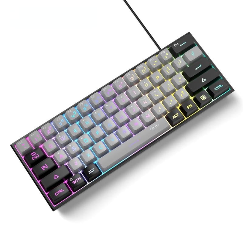 MageGee TS91 Mini 60% Gaming Keyboard, RGB Backlit 61 Key Ultra-Compact ...
