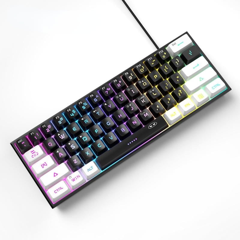MageGee TS91 Mini 60% Gaming Keyboard, RGB Backlit 61 Key Ultra-Compact ...