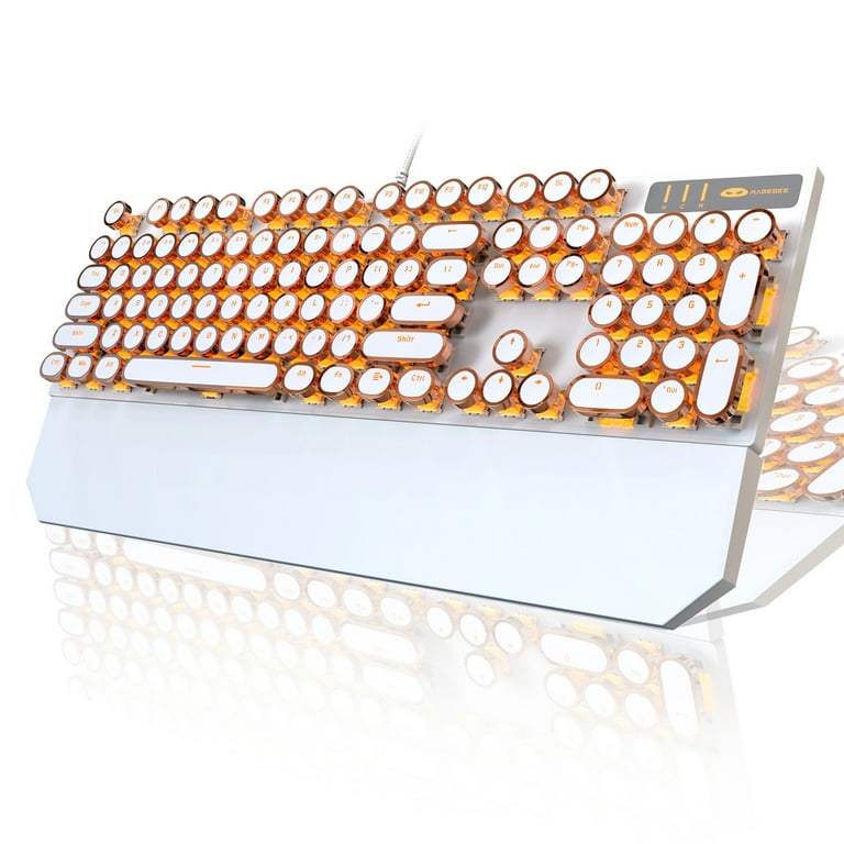 Typewriter Keyboard Typewriter Mechanical Gaming Keyboard,MageGee Retro ...