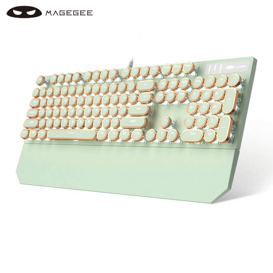 MageGee Typewriter Style Mechanical Gaming Keyboard With Detachable ...