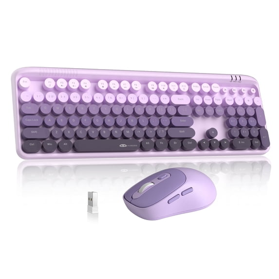 MageGee V920 Wireless Gaming Keyboard and Mouse Combo – Retro Purple ...