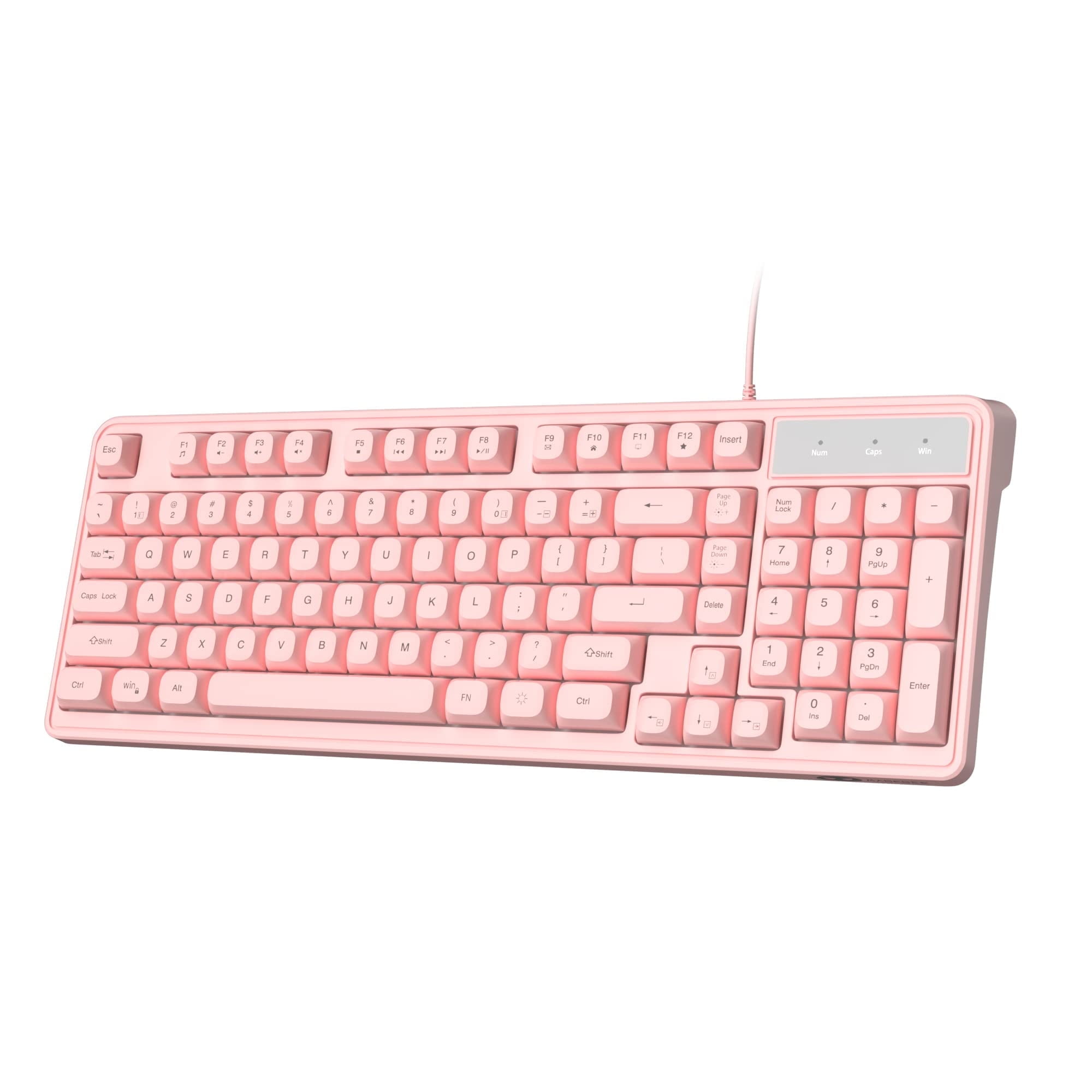 MageGee Wire Gaming Keyboard, 7 Colorful Rainbow Backlight Classic ...