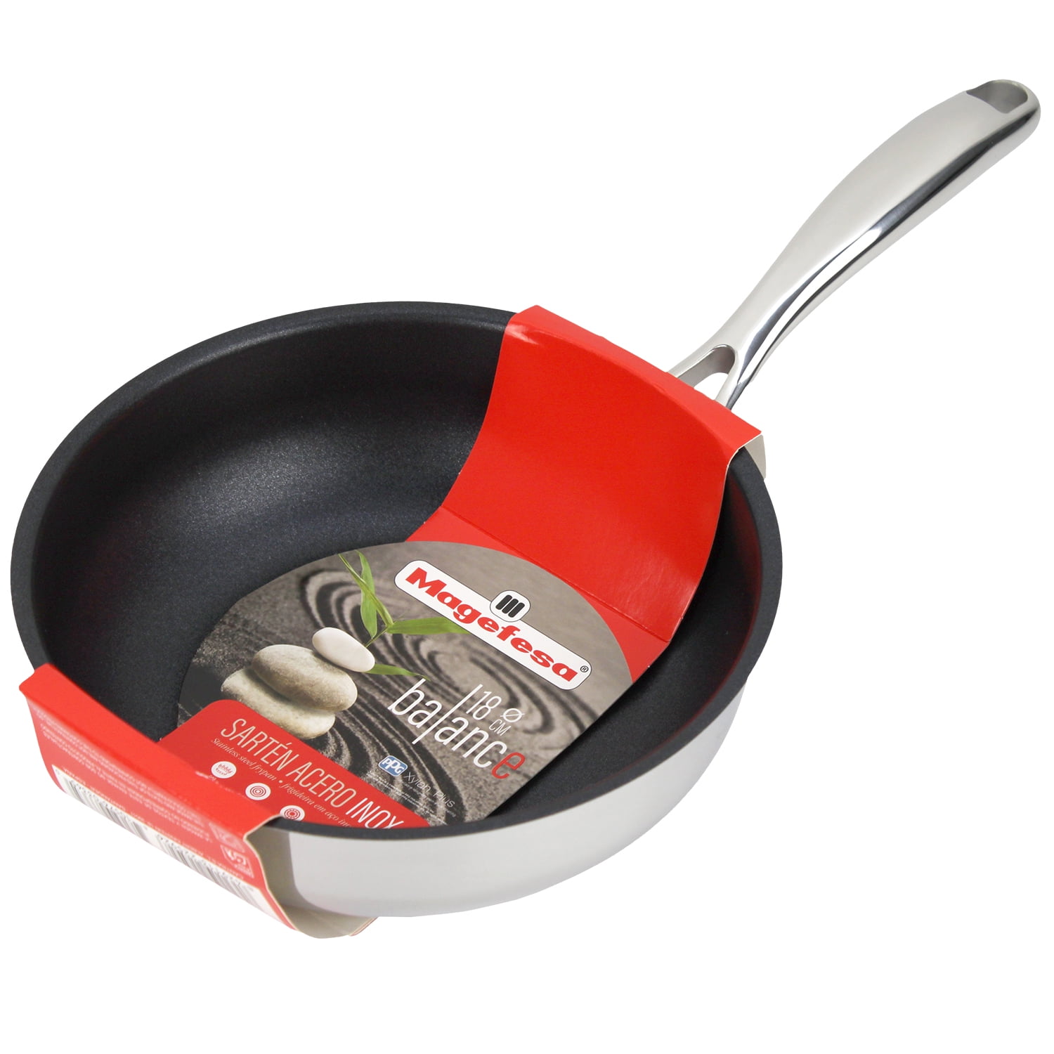 Magefesa Balance 7-Inch Stainless Steel Frying Pan with Xylan Plus Non ...