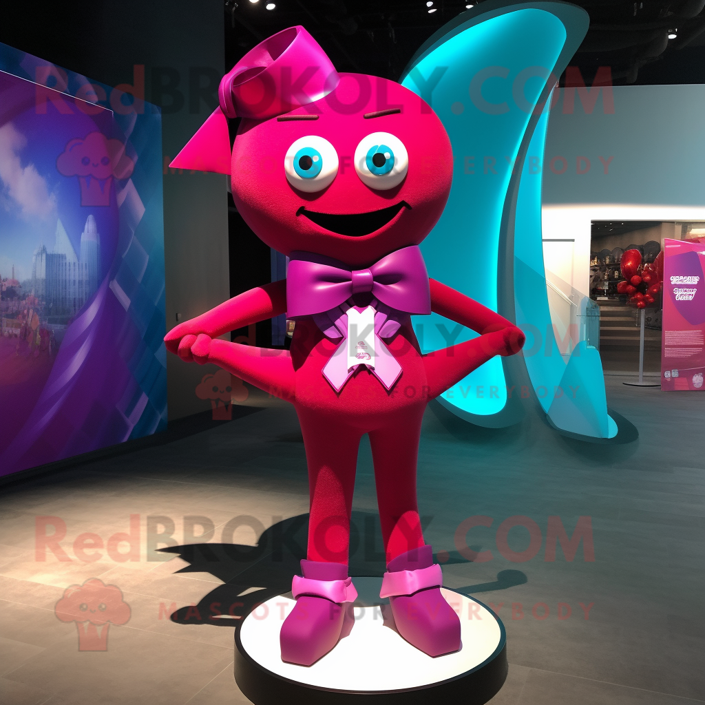 Magenta Alliance REDBROKOLY mascot costume character dressed with a One ...