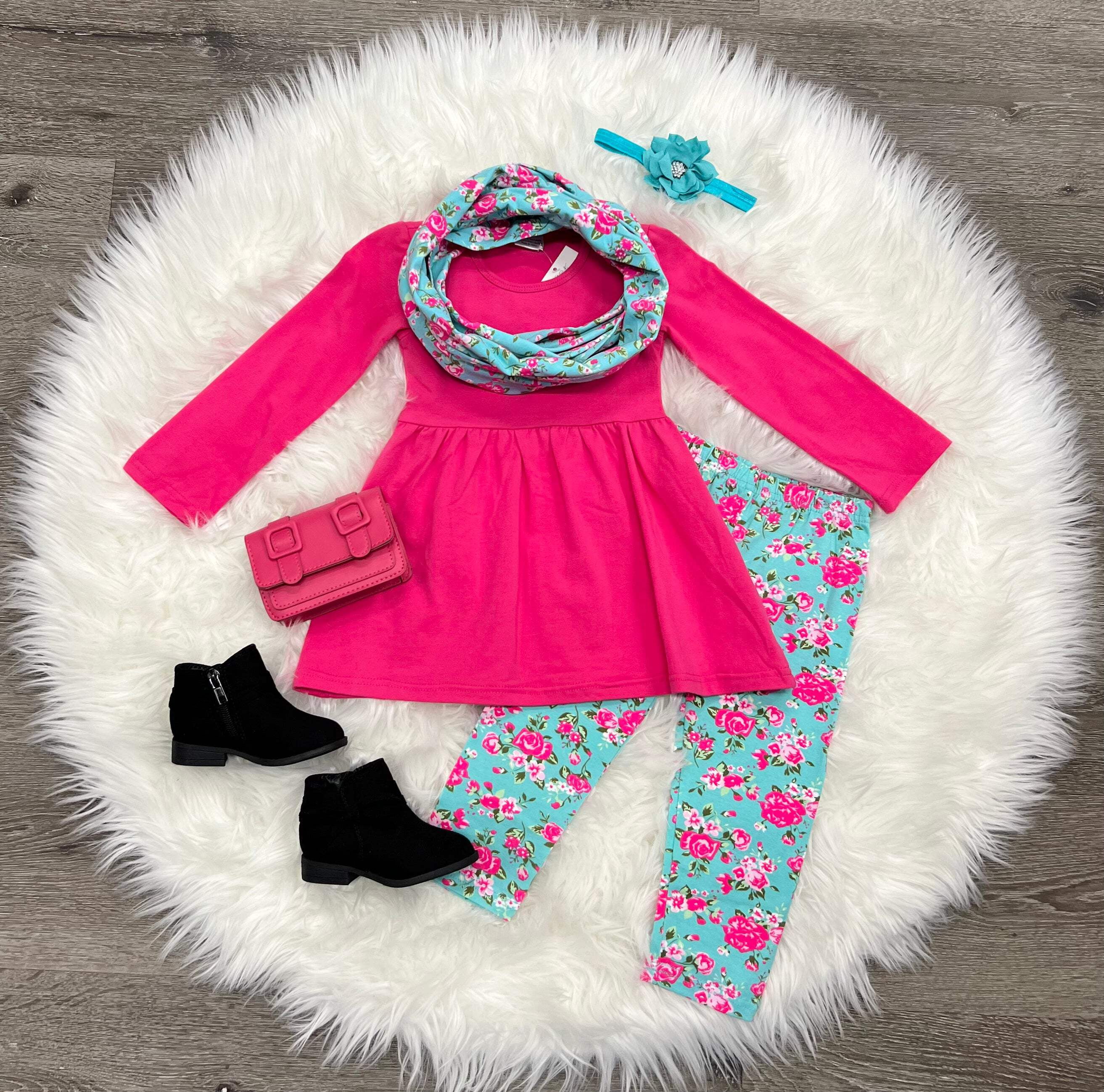 Magenta Florals 3pc Set - Walmart.com