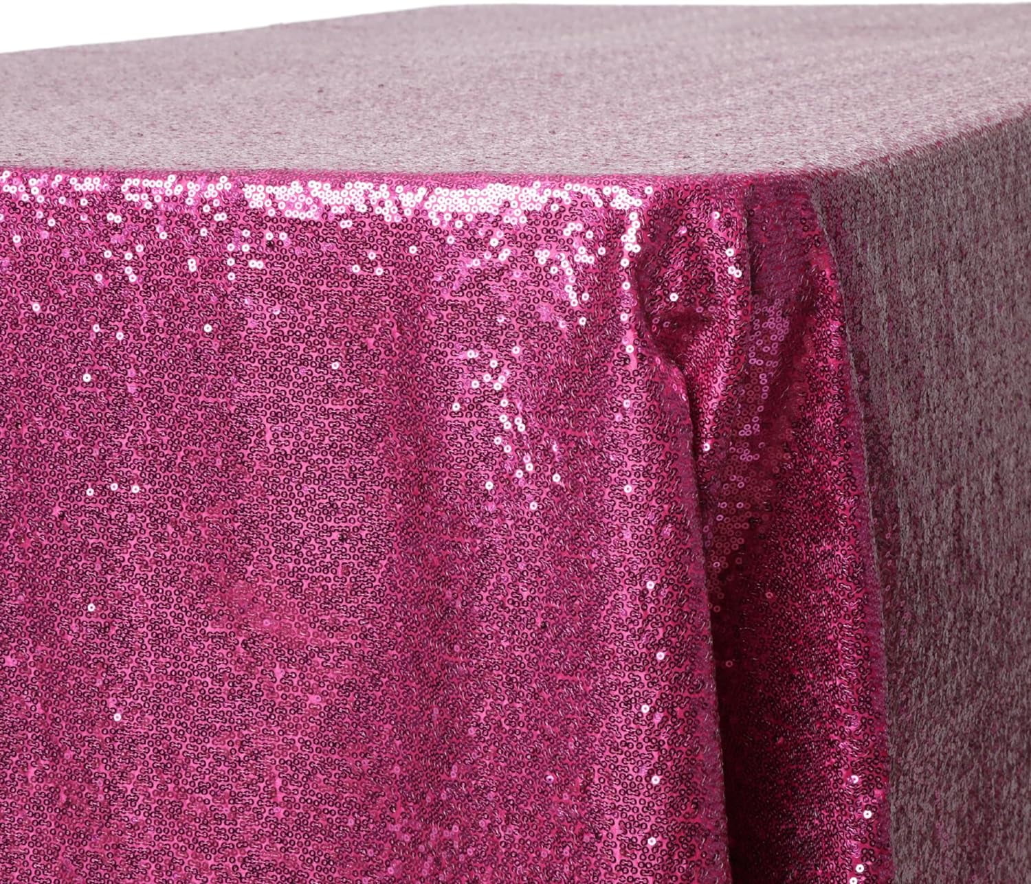 Magenta Glitz Sequin Tablecloth 90 x 132 Inch Rectangular for Wedding ...