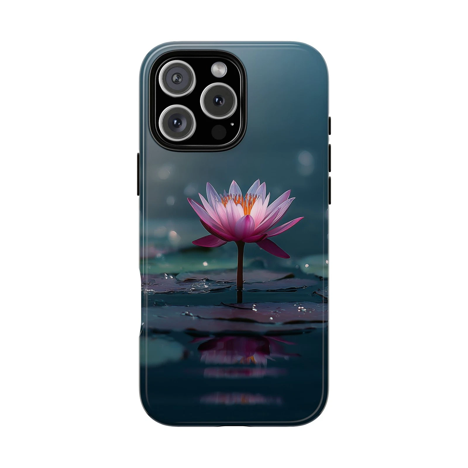 Magenta Pink Lotus Lily Flower Floral Phone Case for iPhone 11 to 17 ...