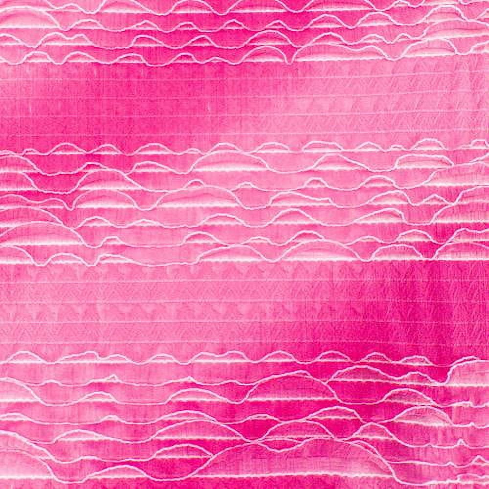 Magenta Pink Stripe Ruche Ruffle Knit, Fabric By the Yard - Walmart.com