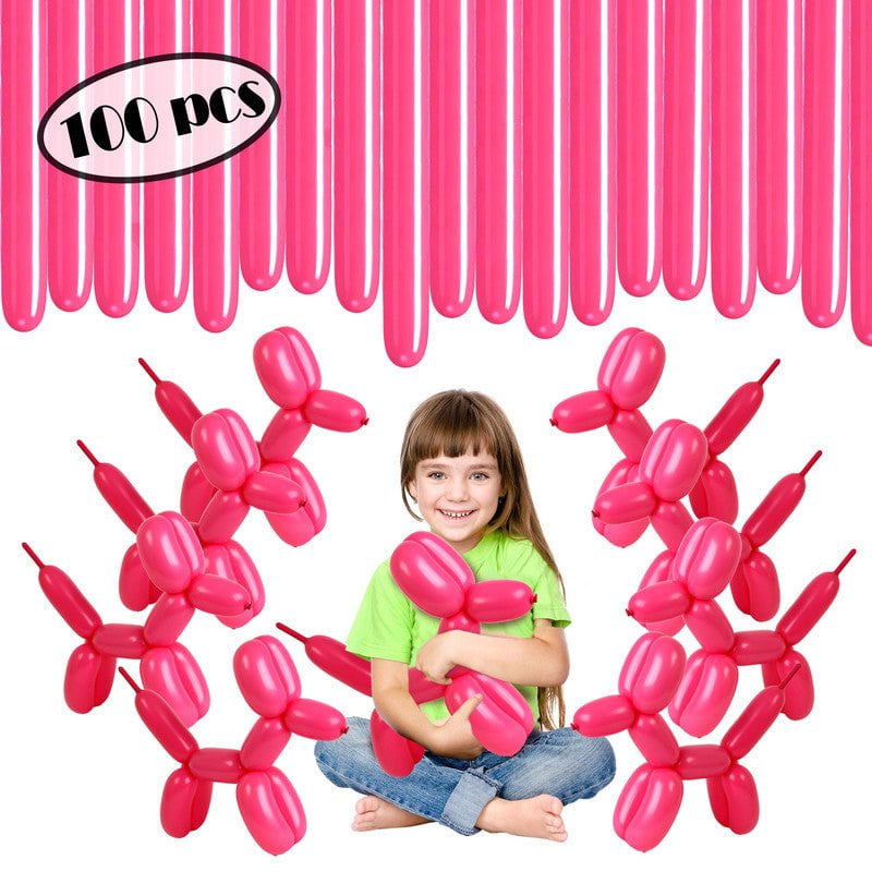 Magenta Twisting Balloons - Long Balloons - 100 Pack - Walmart.com
