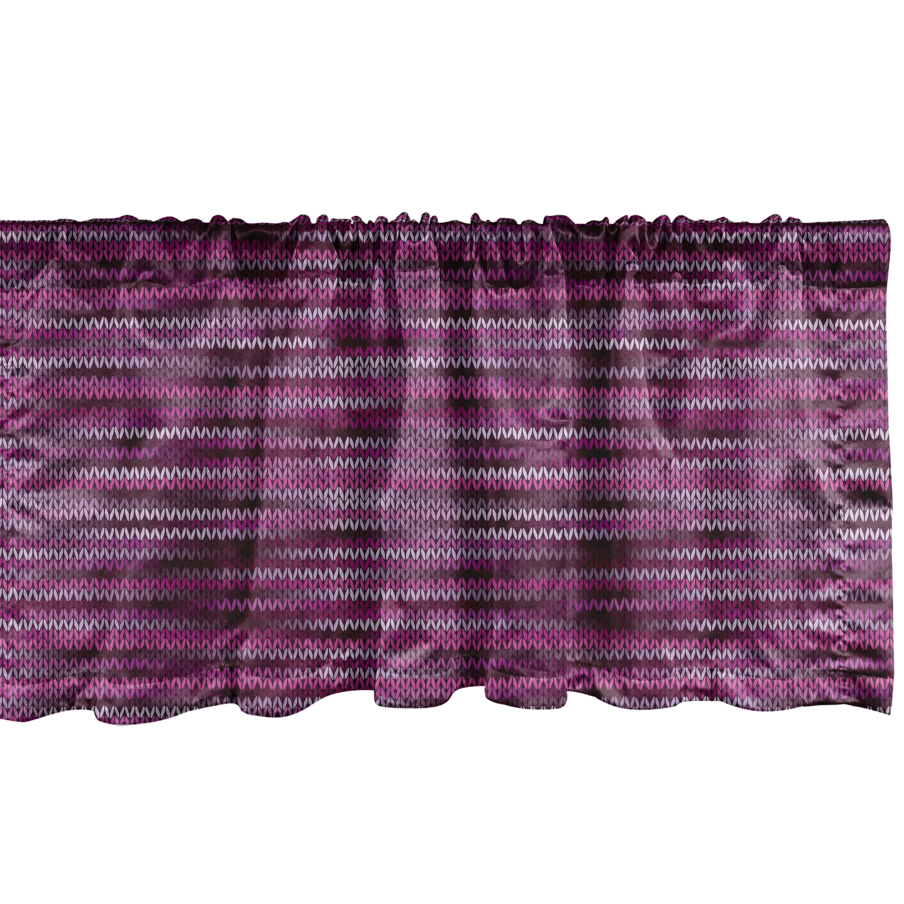 Ambesonne Magenta Valance Pack of 2, Vintage Knit Pattern, 42"X18 ...