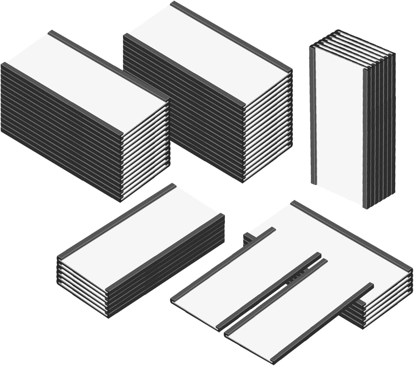 Magentic Label Holders 3x6 Inch, Magnetic Labels for Shelving，Magnetic ...