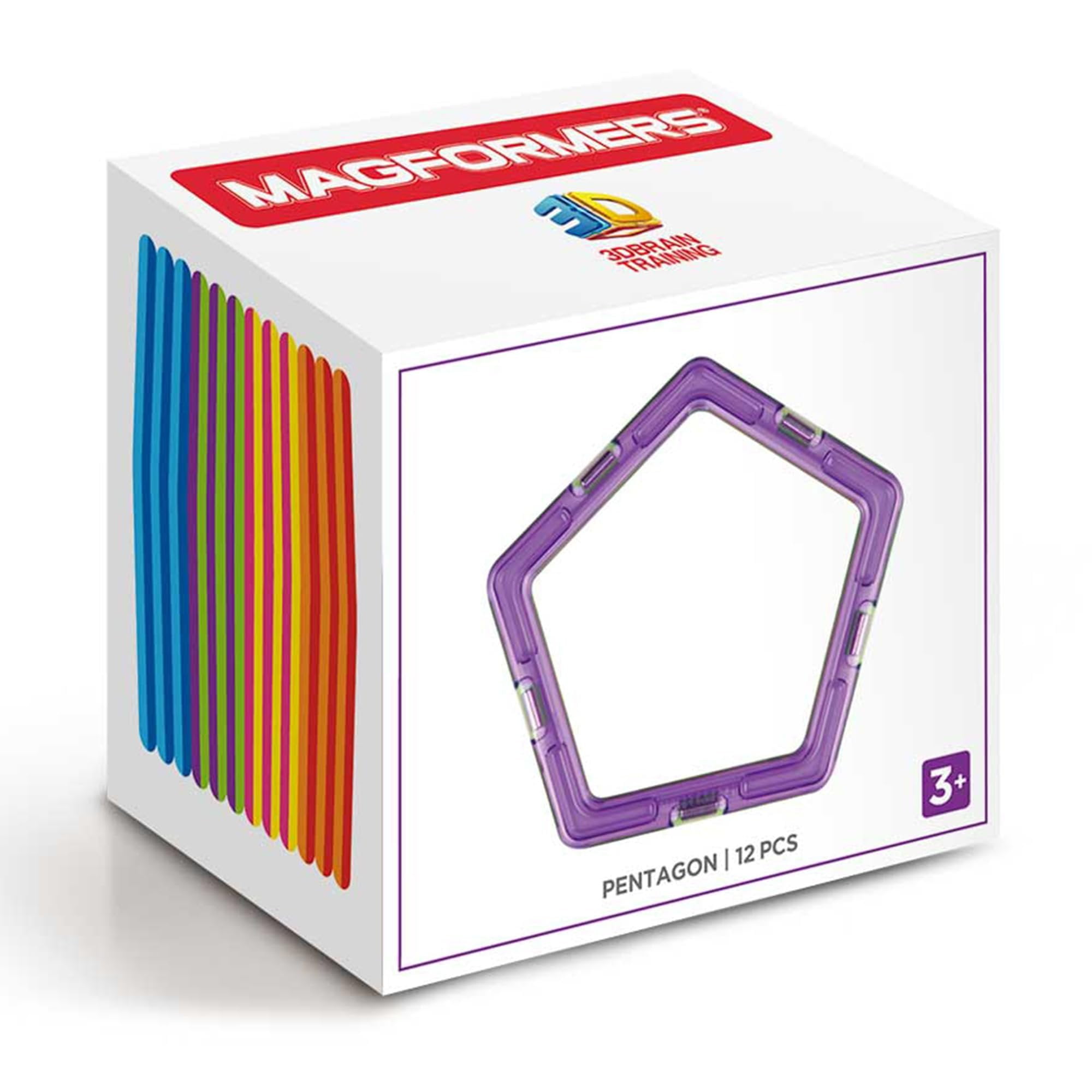 Magformers Pentagon 12 Pieces Rainbow Colors, Educational Magnetic ...