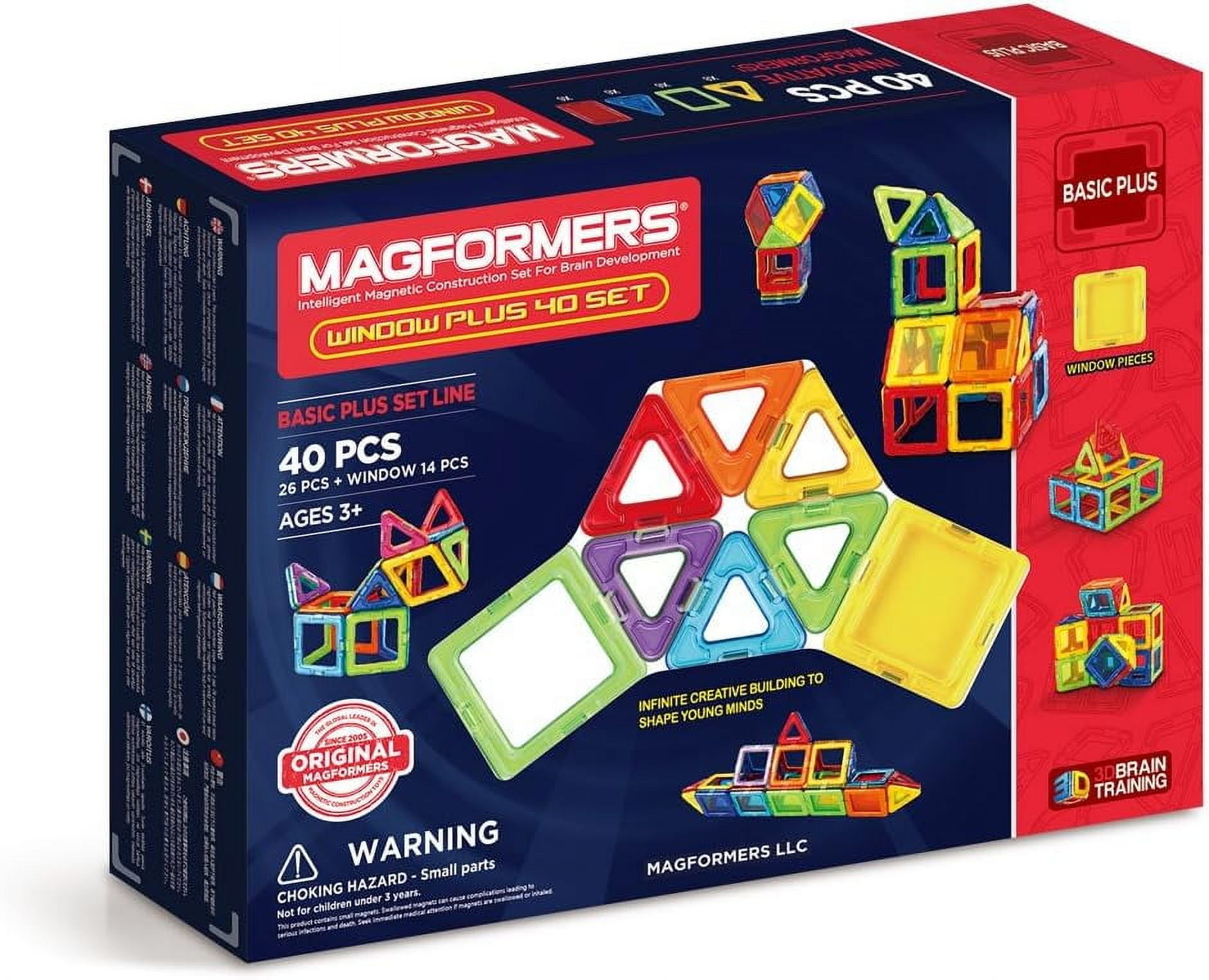 Magformers Window Plus 40 Piece Set Magnetic Tiles Building Blocks Stem ...