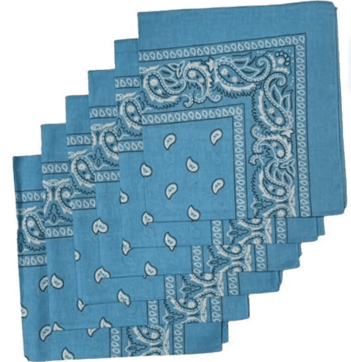 Magg Durable Cotton Bandanas, 12 Pack, Paisley Print, Assorted Colors ...