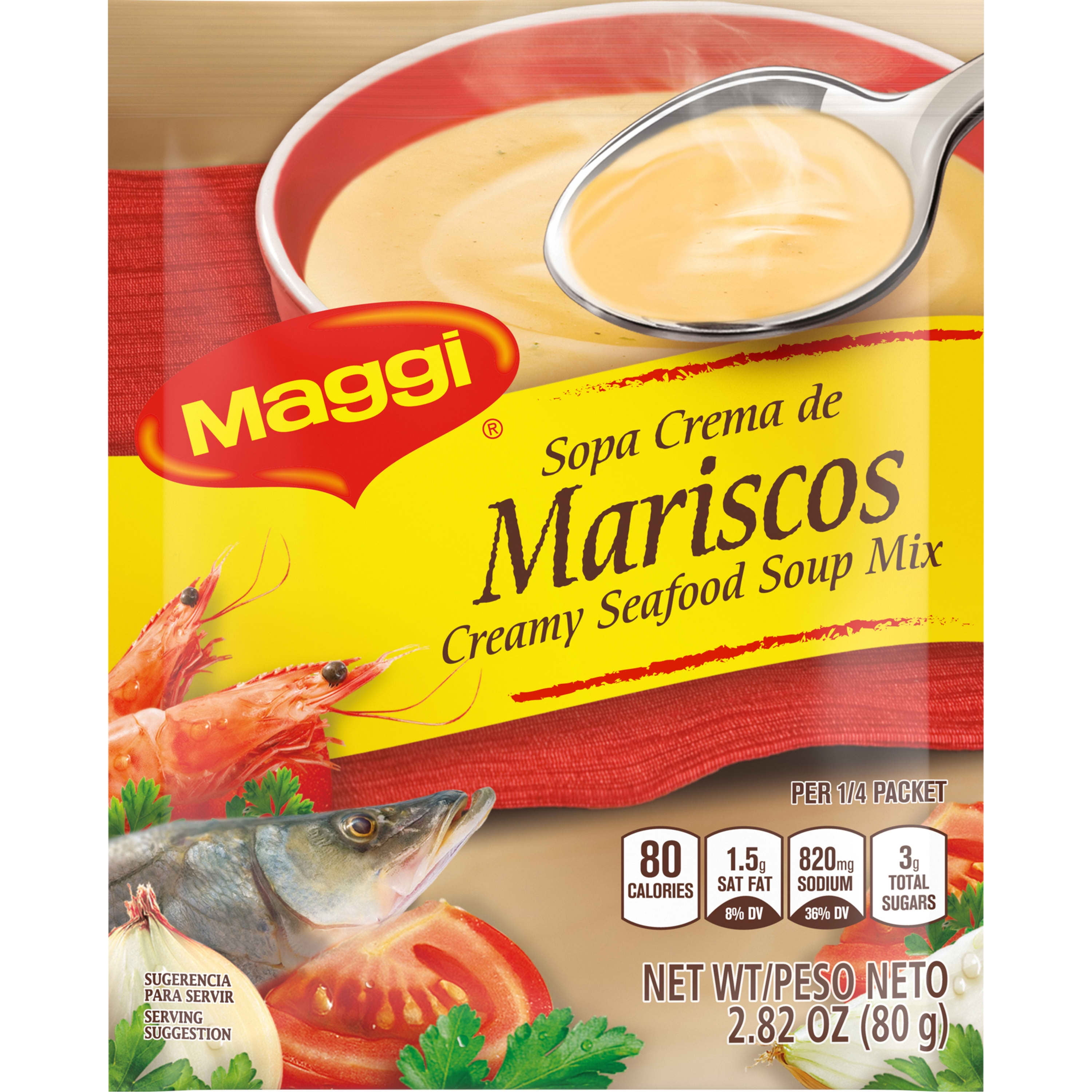 Maggi 80 Calories Creamy Seafood Soup Mix, 2.82 oz - Walmart.com