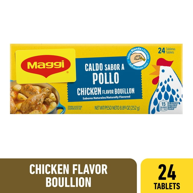 Maggi Bouillon Tablets, Chicken Flavor for Soups & Stews, 24 Cubes, 8 ...