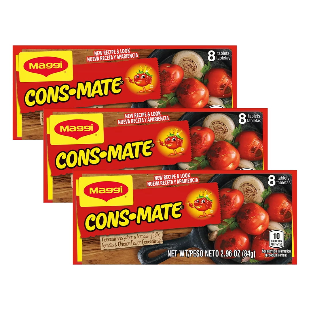 Maggi Consomate Tomato and Chicken Flavor Concentrate, 2.96 oz, 8 Cubes ...