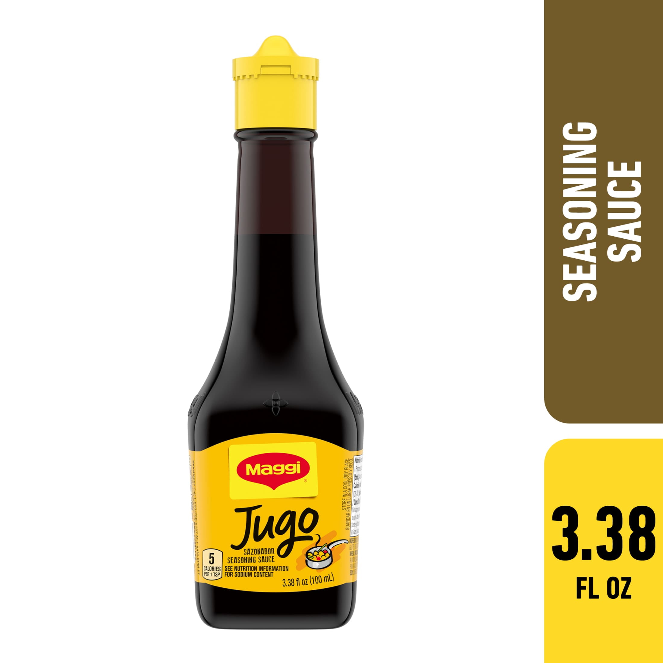 Maggi Liquid Flavored Jugo Seasoning Sauce, Latin Flavor, 3.38 fl oz, 5 ...
