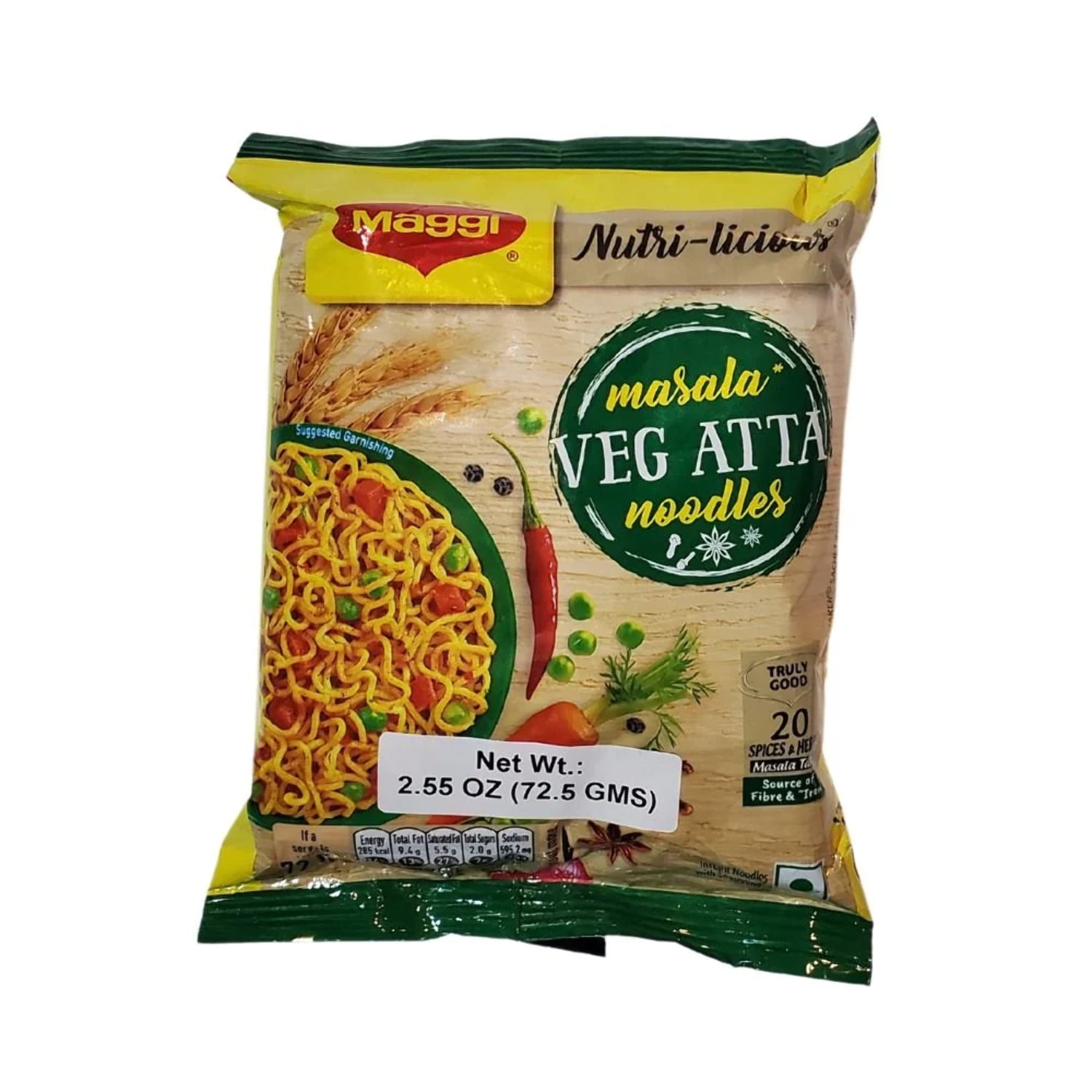 Maggi Masala Veg Atta Noodles 72.5g (Pack of 24) - Walmart.com