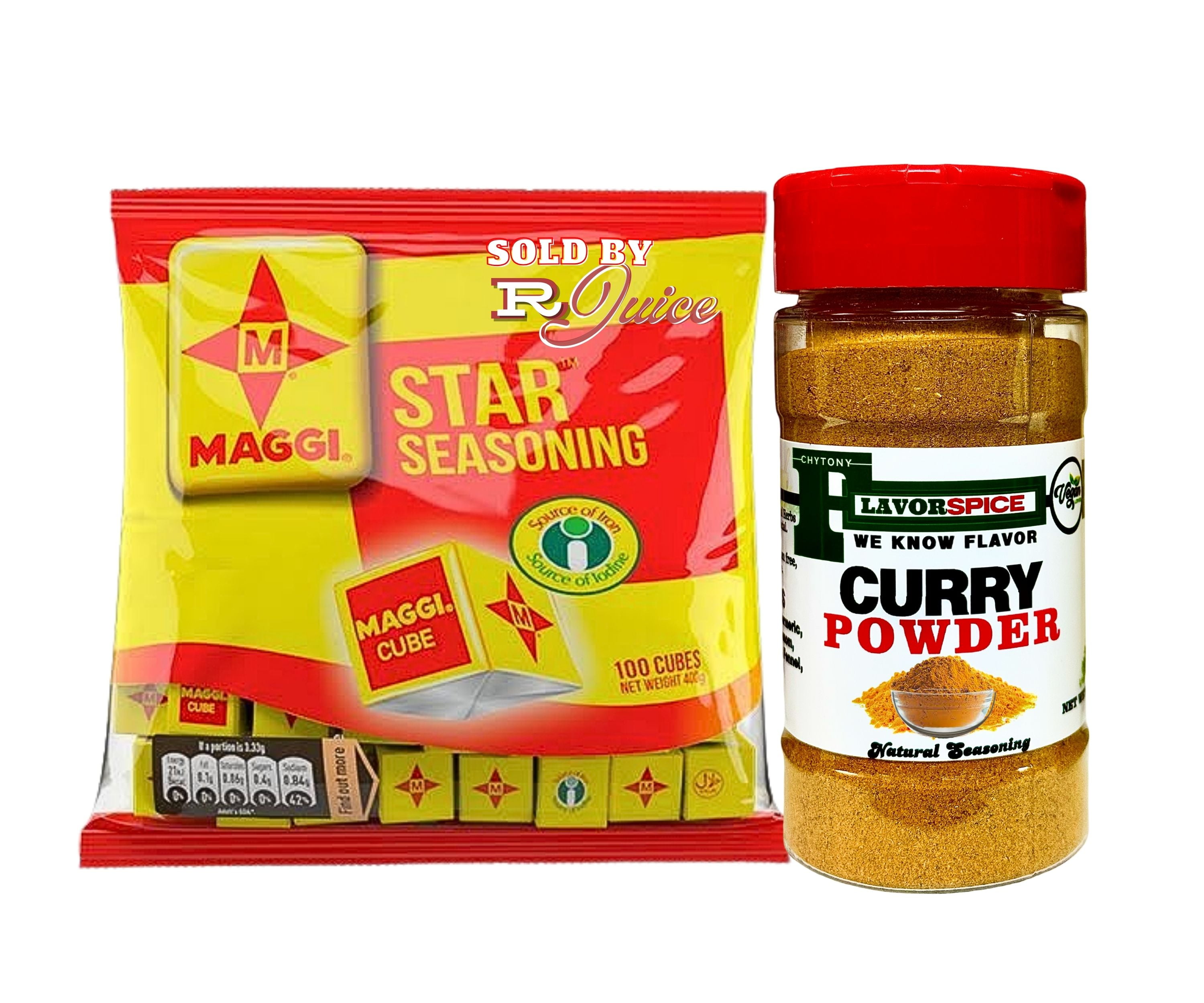 Maggi Star 1 Pack (100 cubes) | With Flavor Spice Curry Powder 3.8oz ...