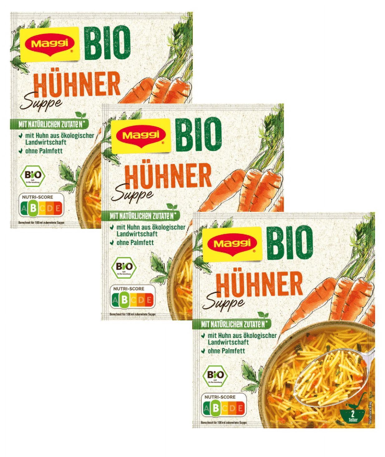Maggi instant soup ORGANIC Chicken soup with noodles -3 pack- - Walmart.com