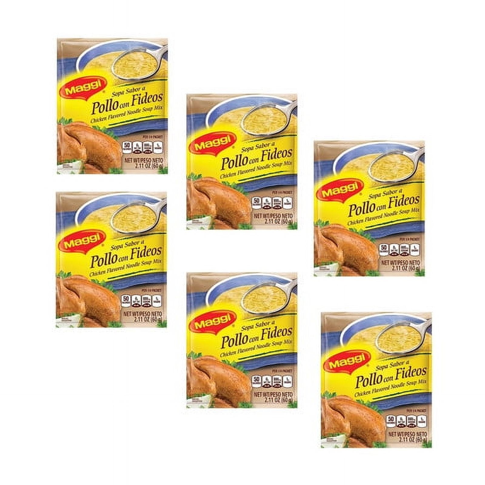 Maggi's Light Chicken Noodle Delight: 6-Pack, 2.11oz, 50 Calorie ...