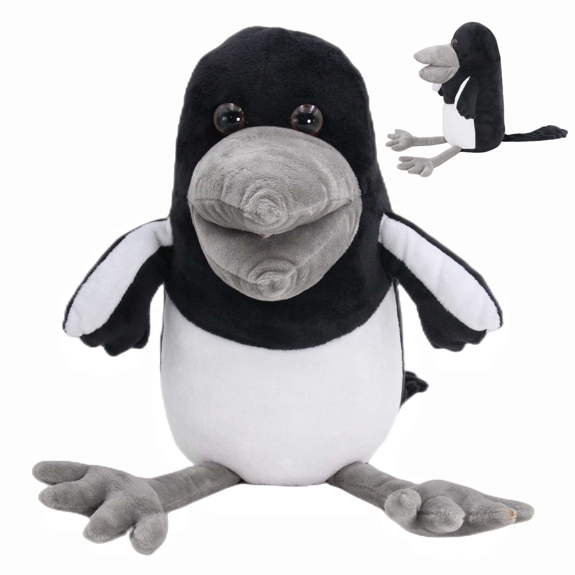 Maggie Crow Plush Soft Stuffed Crow Bird Doll Educational Plushie for ...