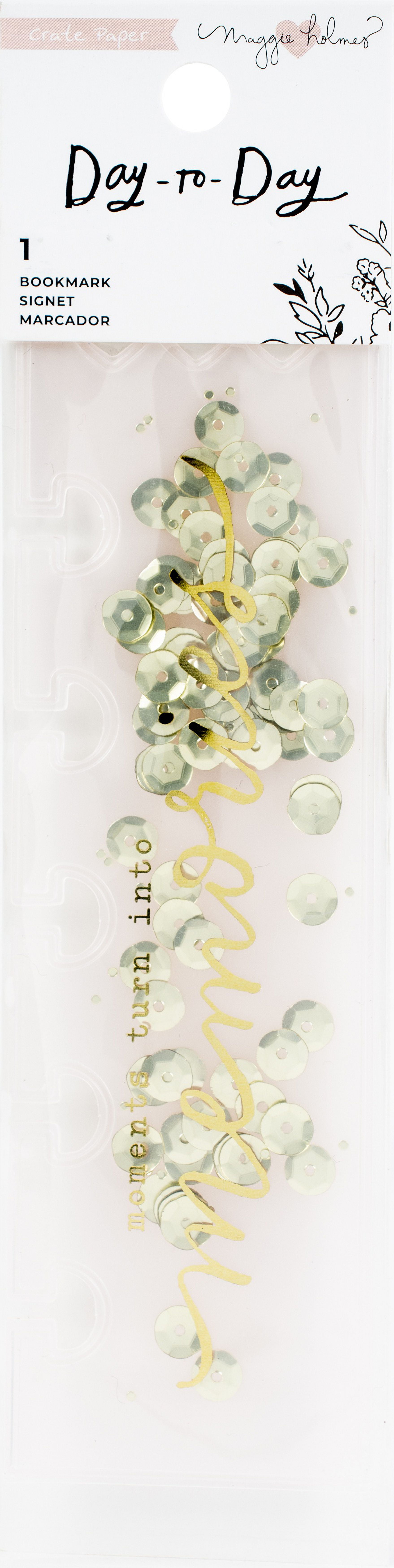 Maggie Holmes Day-To-Day Planner Bookmark 2"X8"-Gold Foil - Walmart.com