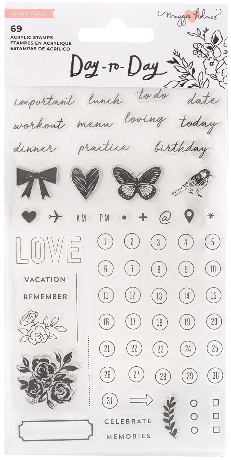 Maggie Holmes Day-To-Day Planner Clear Stamp Set - Walmart.com