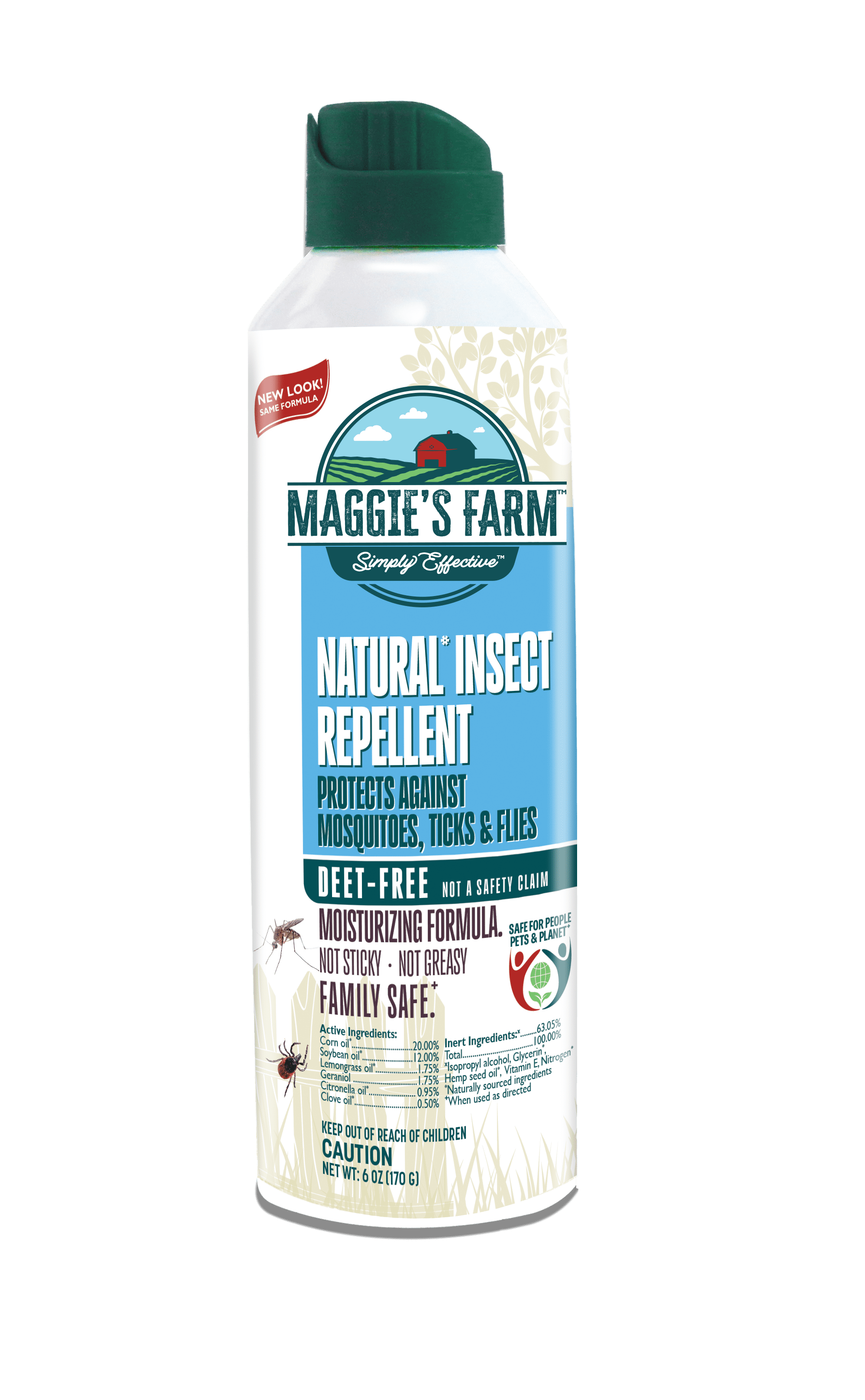 Maggie's Farm Natural Mosquito Bug Repellent, DEET-Free & Moisturizing ...