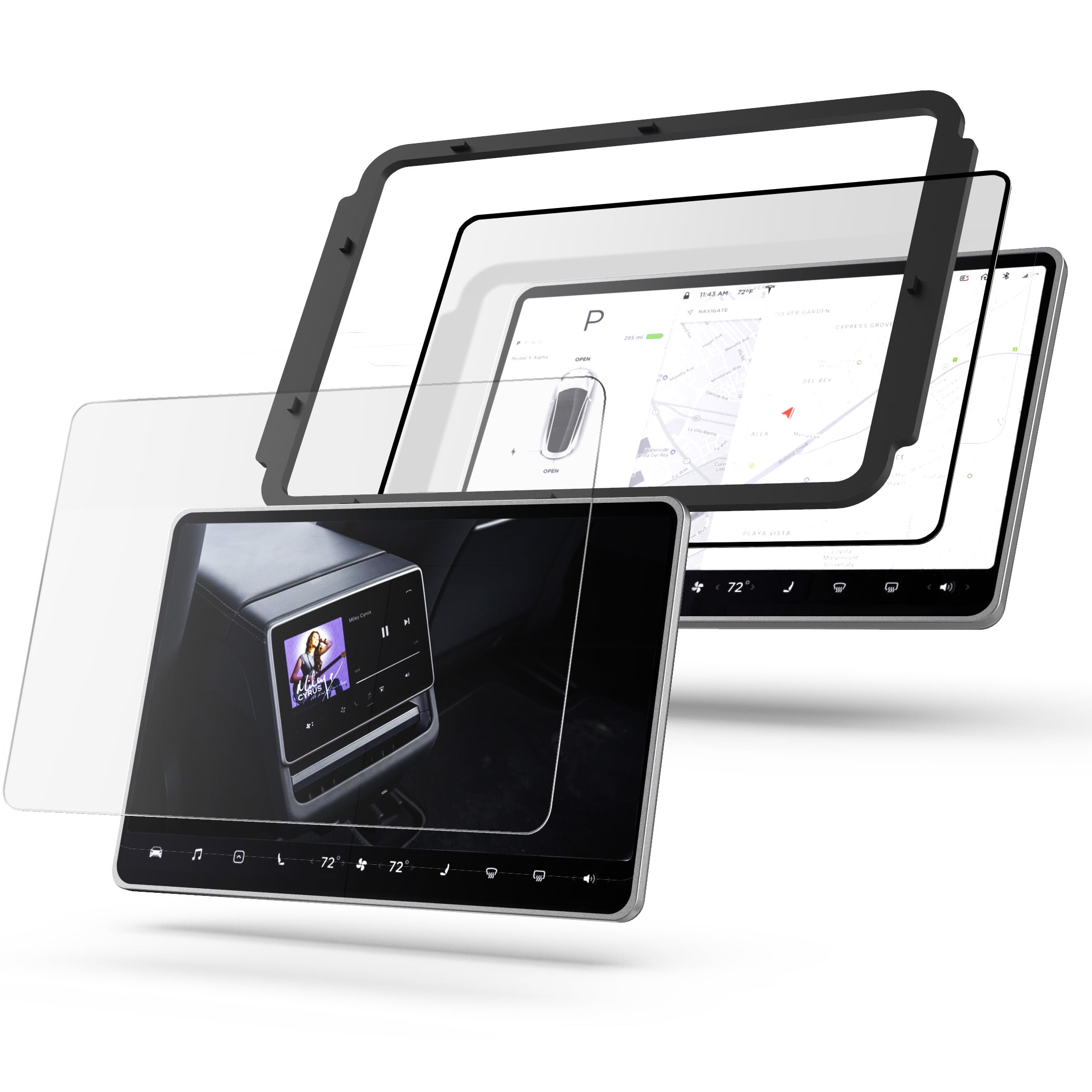 Magglass Designed for Tesla Model 3 Highland 2024 - Set of 2 Matte ...