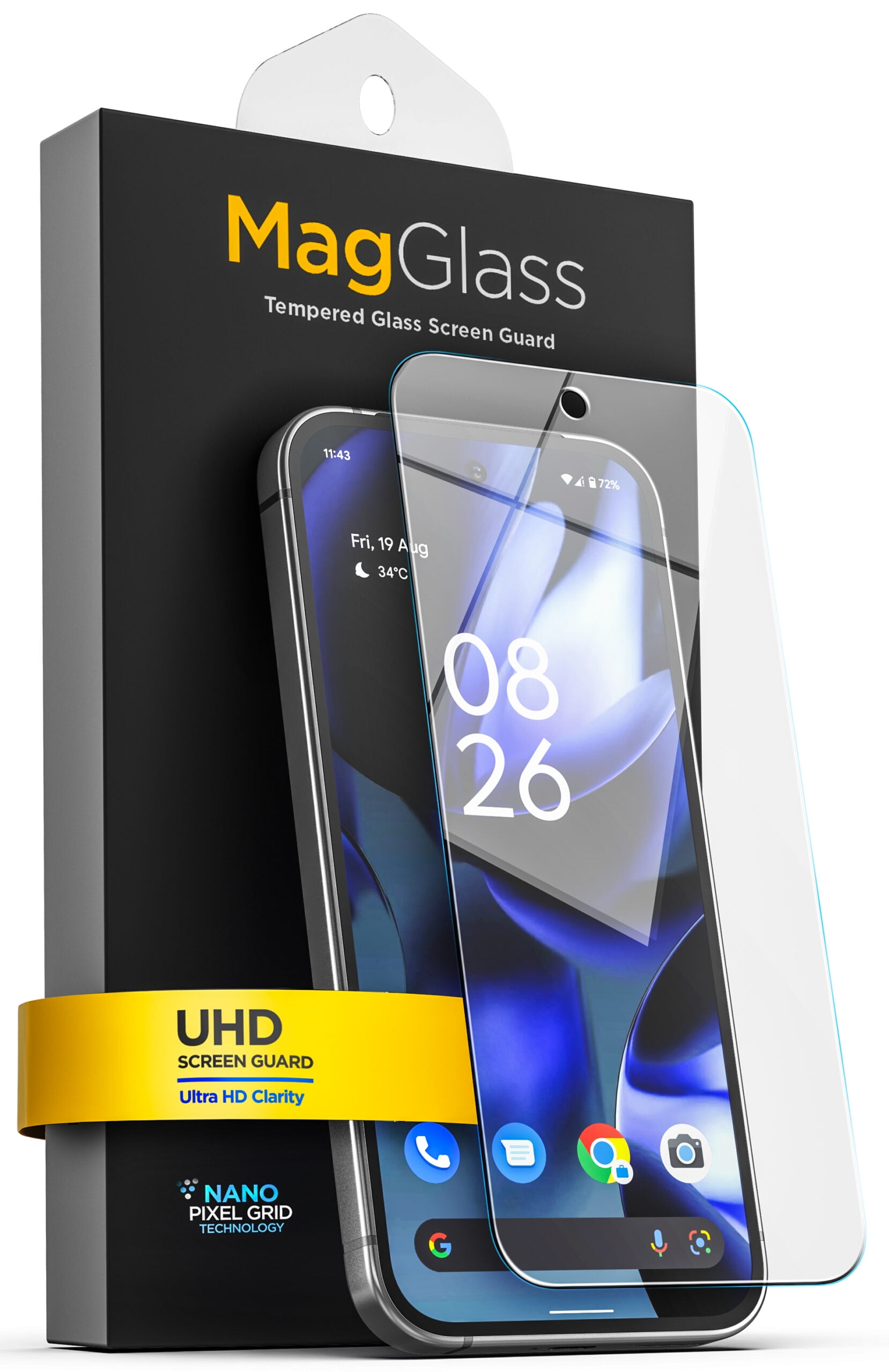 Magglass Designed for Google Pixel 9a Tempered Glass Screen Protector ...