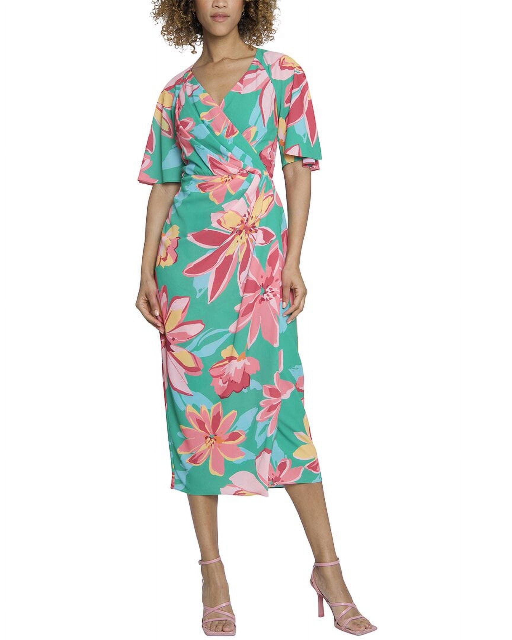 Maggy London womens Freesia Floral Midi Dress, 2 - Walmart.com
