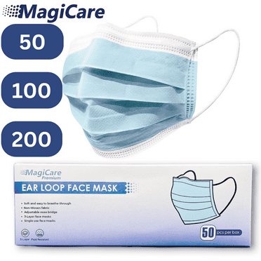 McSimon Children's Size Disposable Face Mask, 3-Ply, 50-Piece Box ...