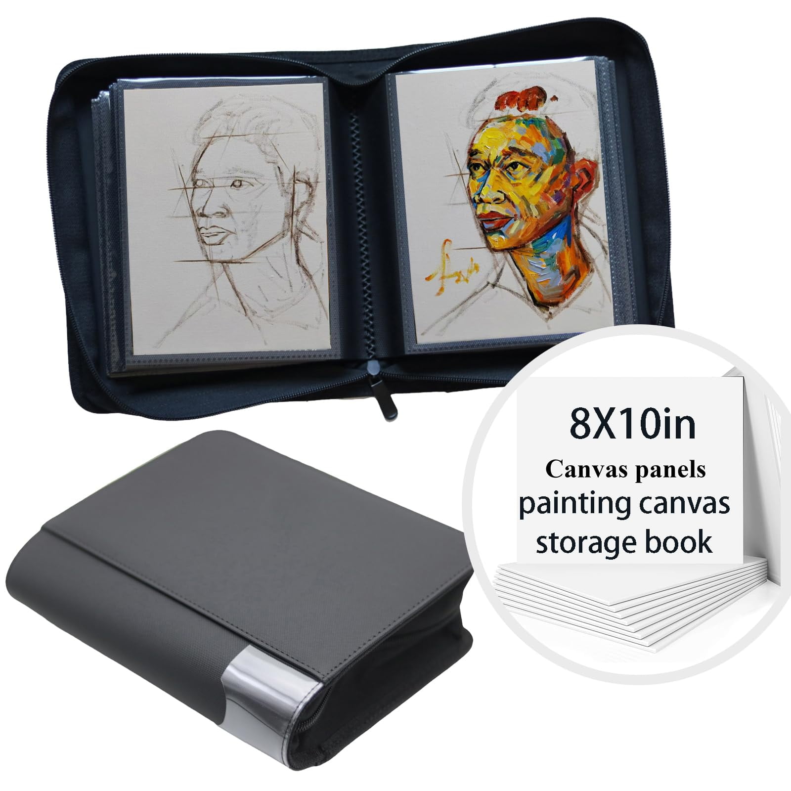 Magiarcana Canva Board Painting 8x10 Organizer Storage Binder, canvase ...