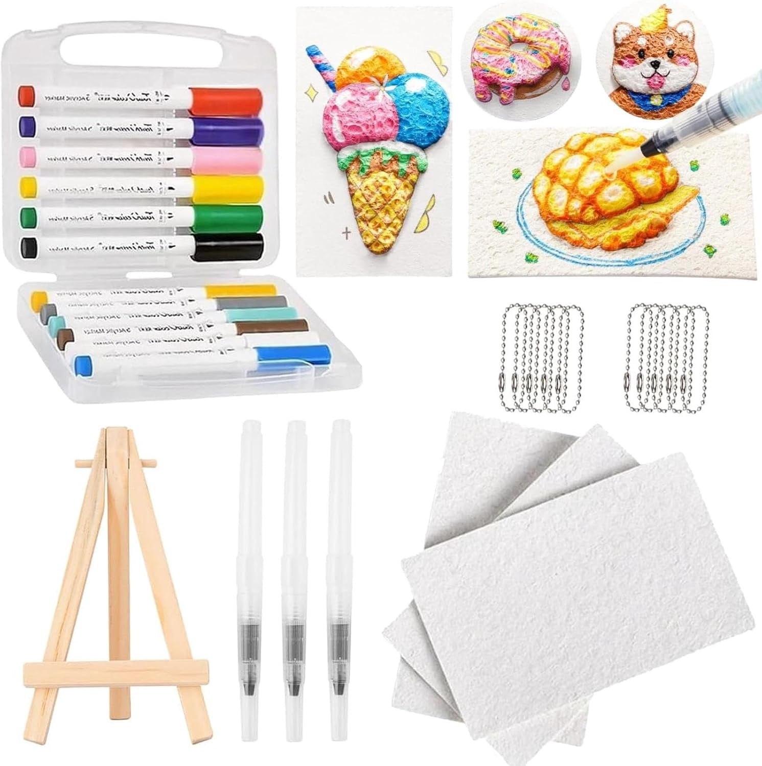 Magic 3D Foam Texture Painting Kit, 3D Drawing Magic Canvas Sponge,DIY ...