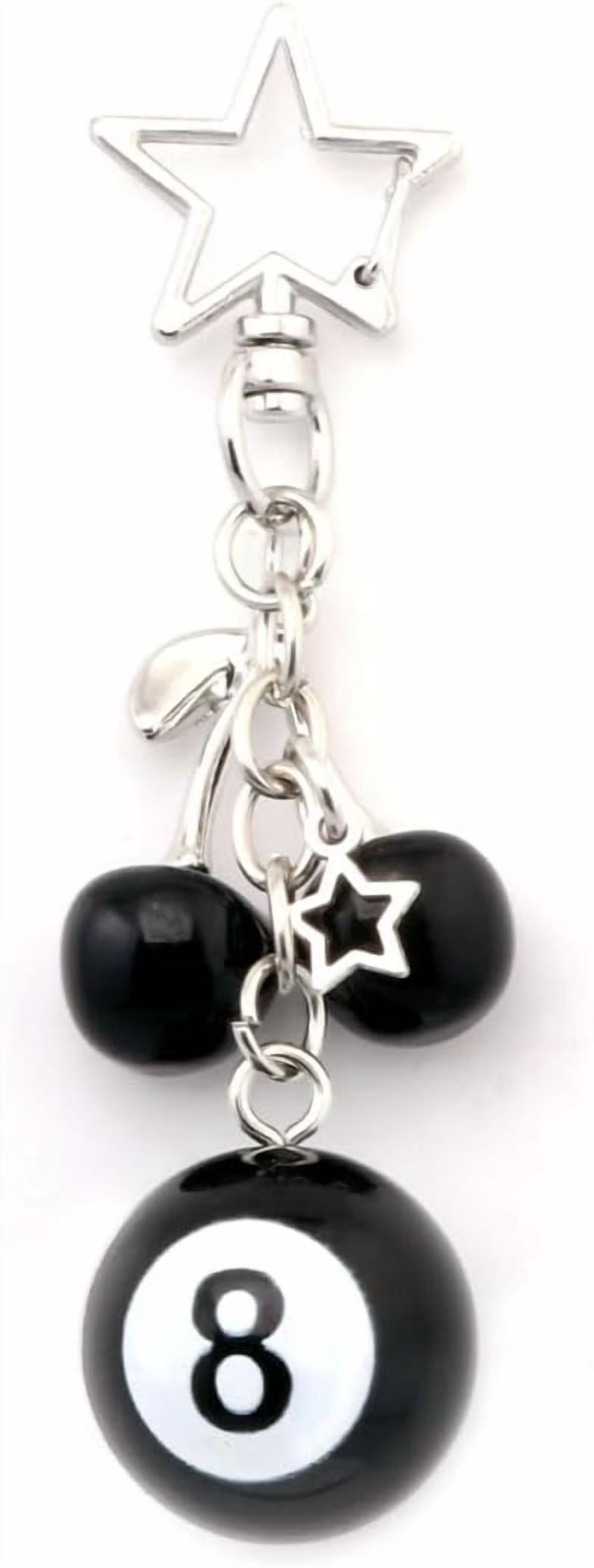 Magic 8 Ball Dice Keychain - y2k Lucky Star Dice Billiards Twinkling ...